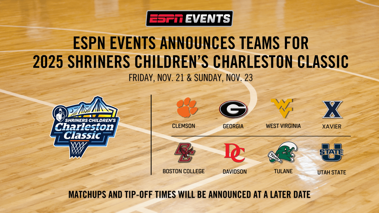 Fields Revealed for 2025 Shriners Children’s Charleston Classic - ESPN ...